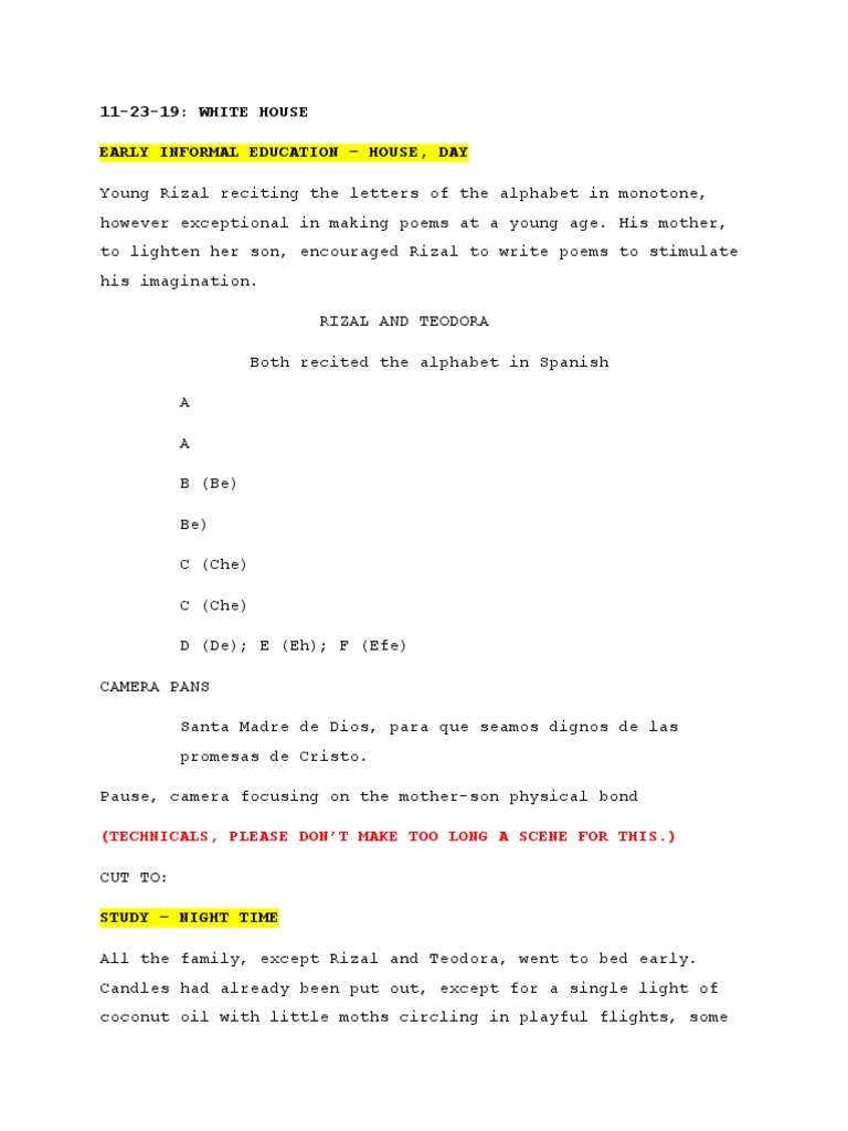 Rizal Short Script | PDF | Tagalog Language