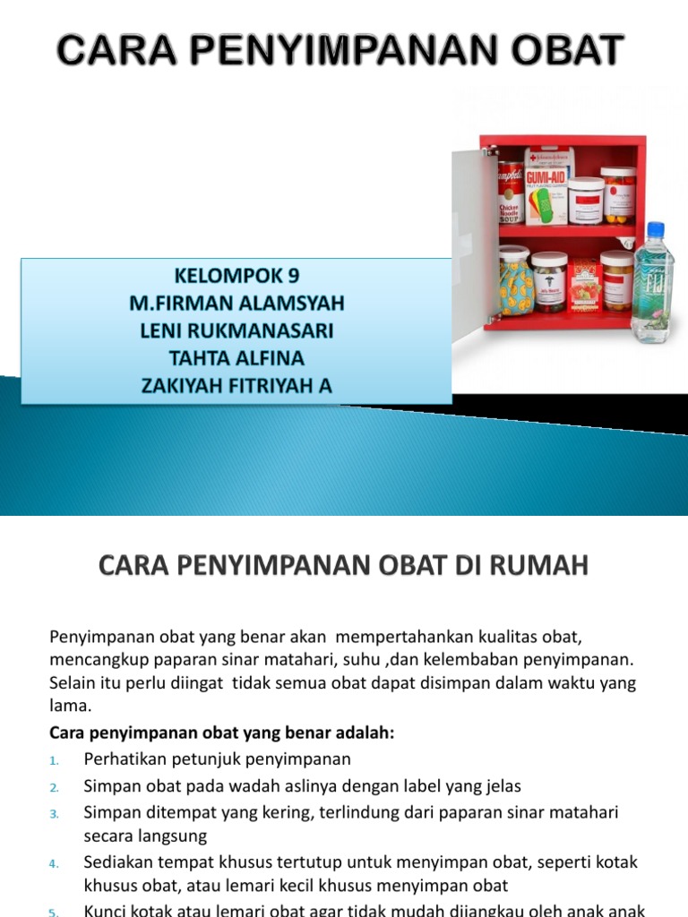 Cara Penyimpanan Obat Pdf