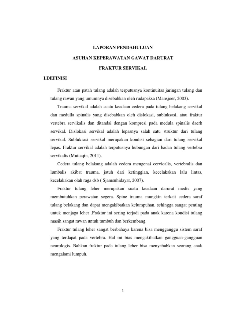 LP Fraktur Servikal | PDF