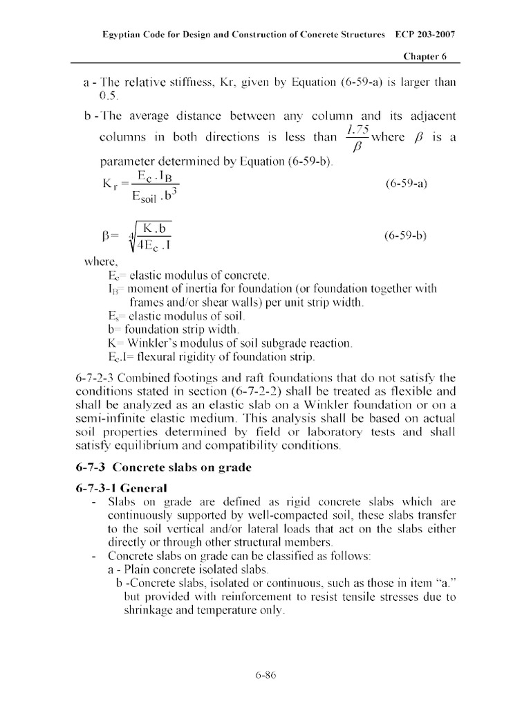 Annexture 2 - Grade Slab Design (Egyptian Code) | PDF
