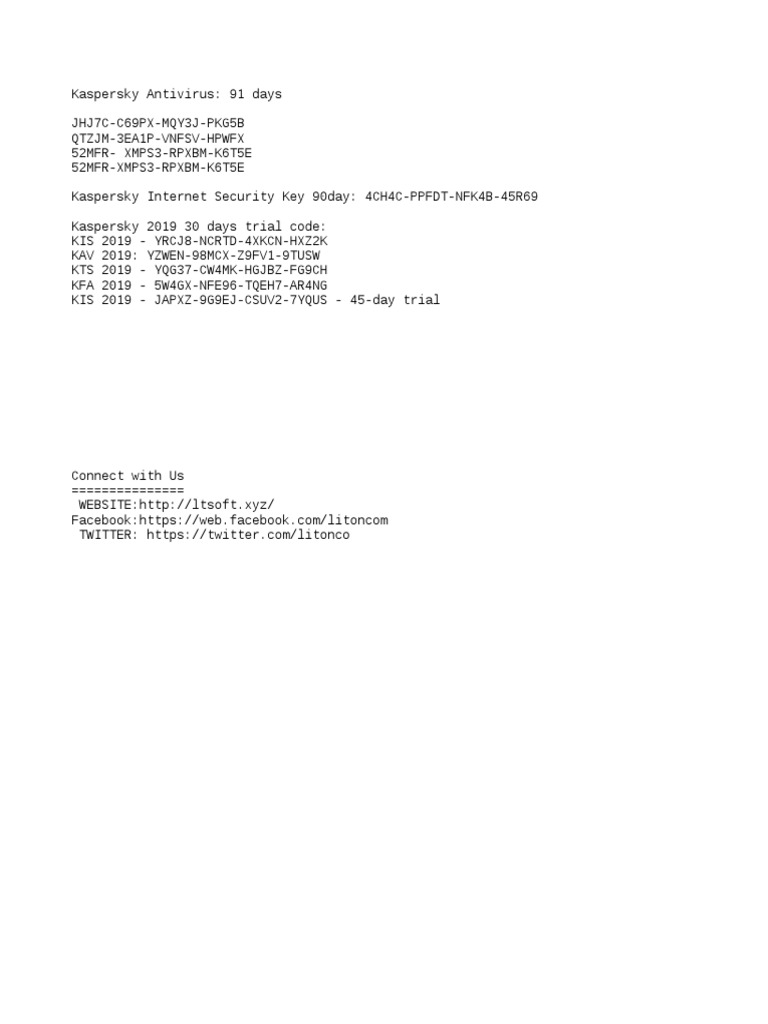 Kaspersky Keys | PDF