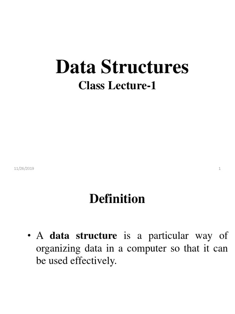 An Introduction To Data Structures Primitive Vs Non Primitive And Common Operations Pdf
