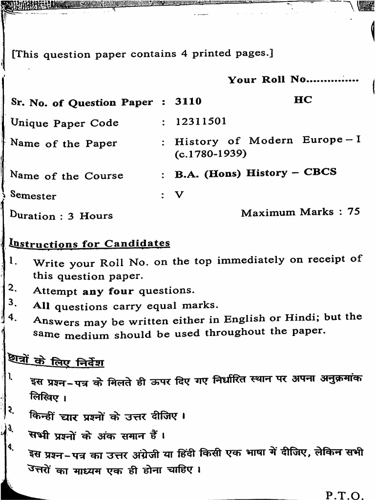 History of Modern Europe - I (c.1780-1939) PDF | PDF