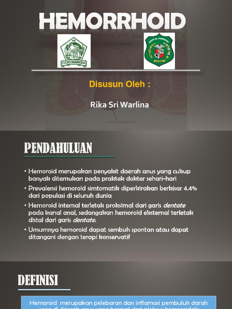 Panduan Lengkap Hemoroid: Penyebab, Diagnosis, dan Penanganan | PDF