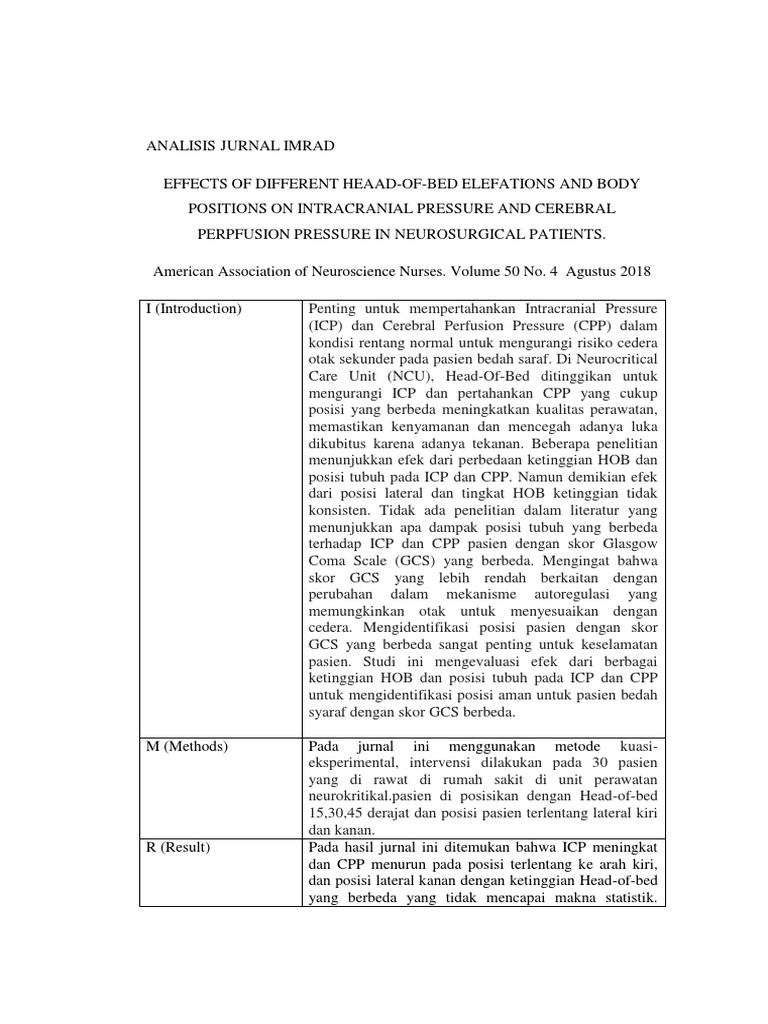 Analisis Jurnal Imrad | PDF