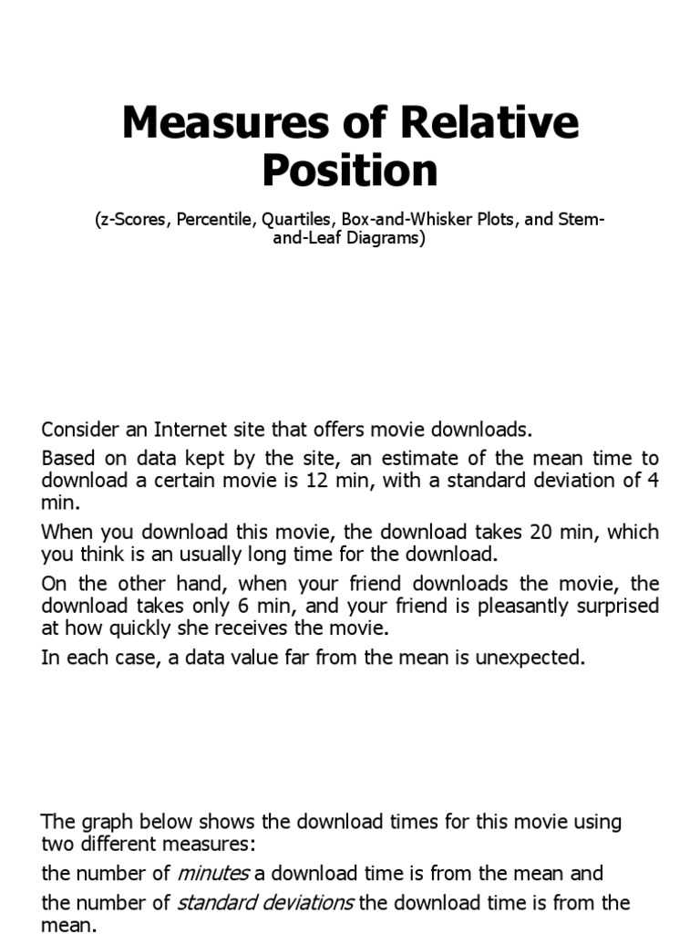 Measures of Relative Motion | PDF | Standard Score | Percentile