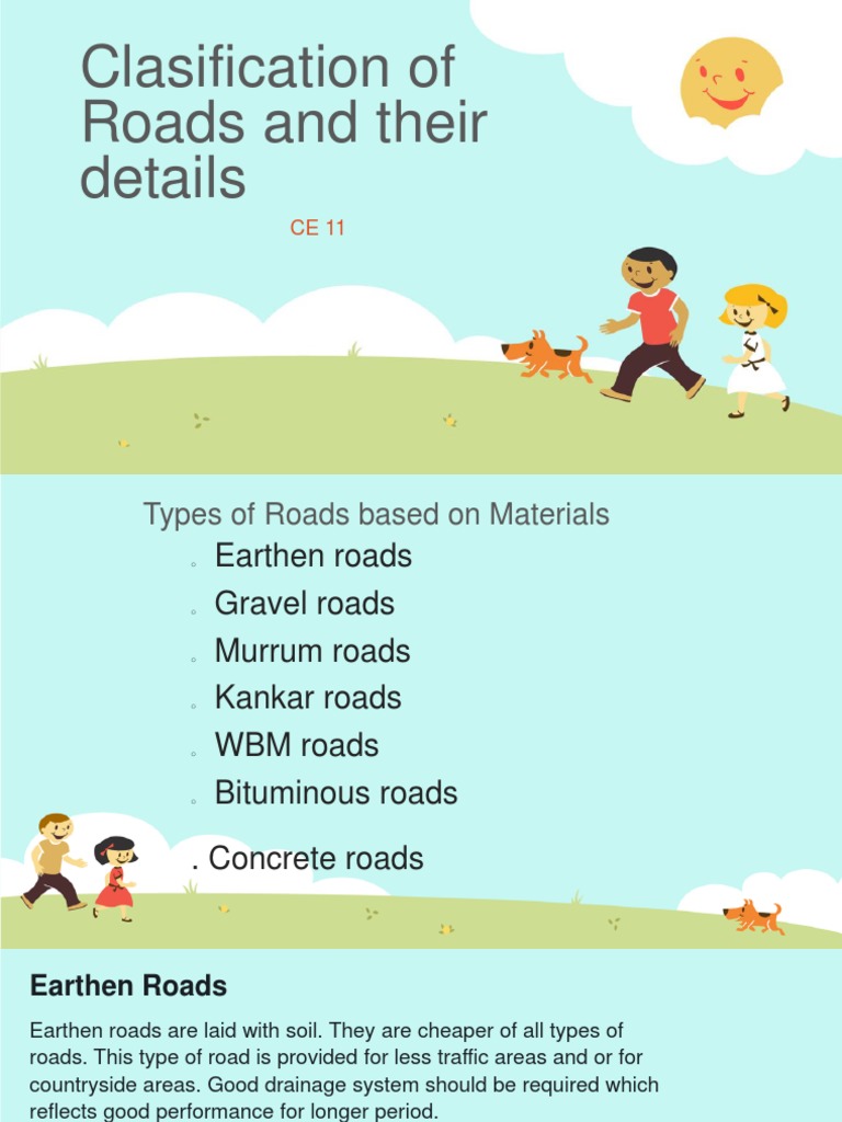 Classification of Roads by Type and Material | PDF | Road | Traffic
