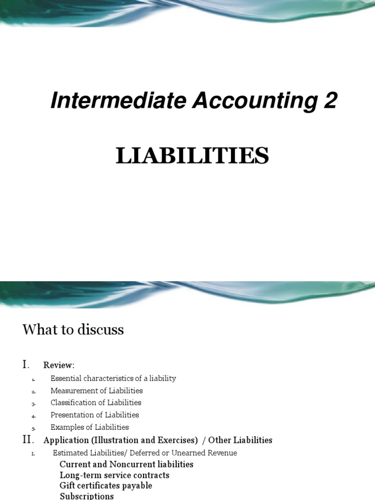 Ia2 Chapter 2 Liabilities | PDF | Accrual | Debt