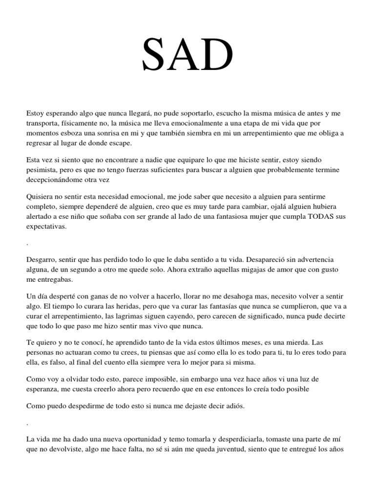 SAD | PDF | Perdón | Amor