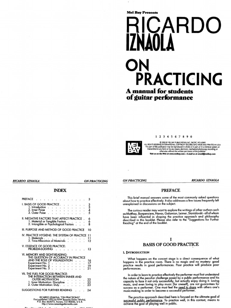Iznaola Ricardo On Practicing PDF | PDF
