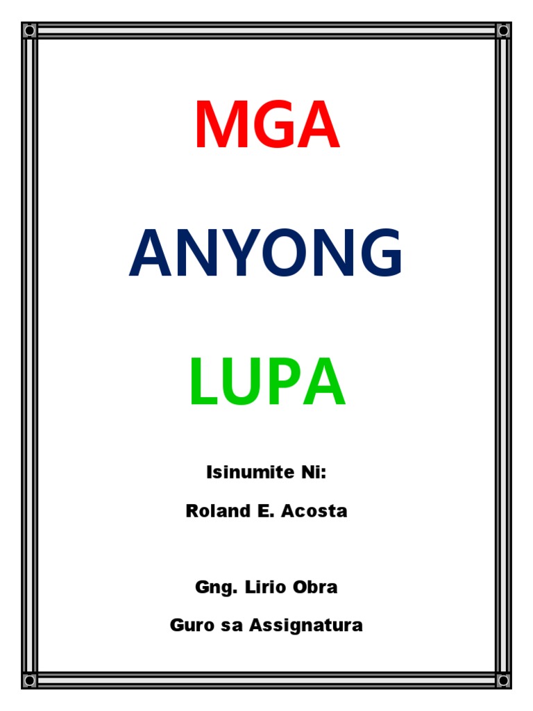 Mga Anyong Lupa | PDF
