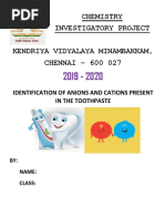 Toothpaste Ion Analysis Project | PDF | Ion | Salt (Chemistry)