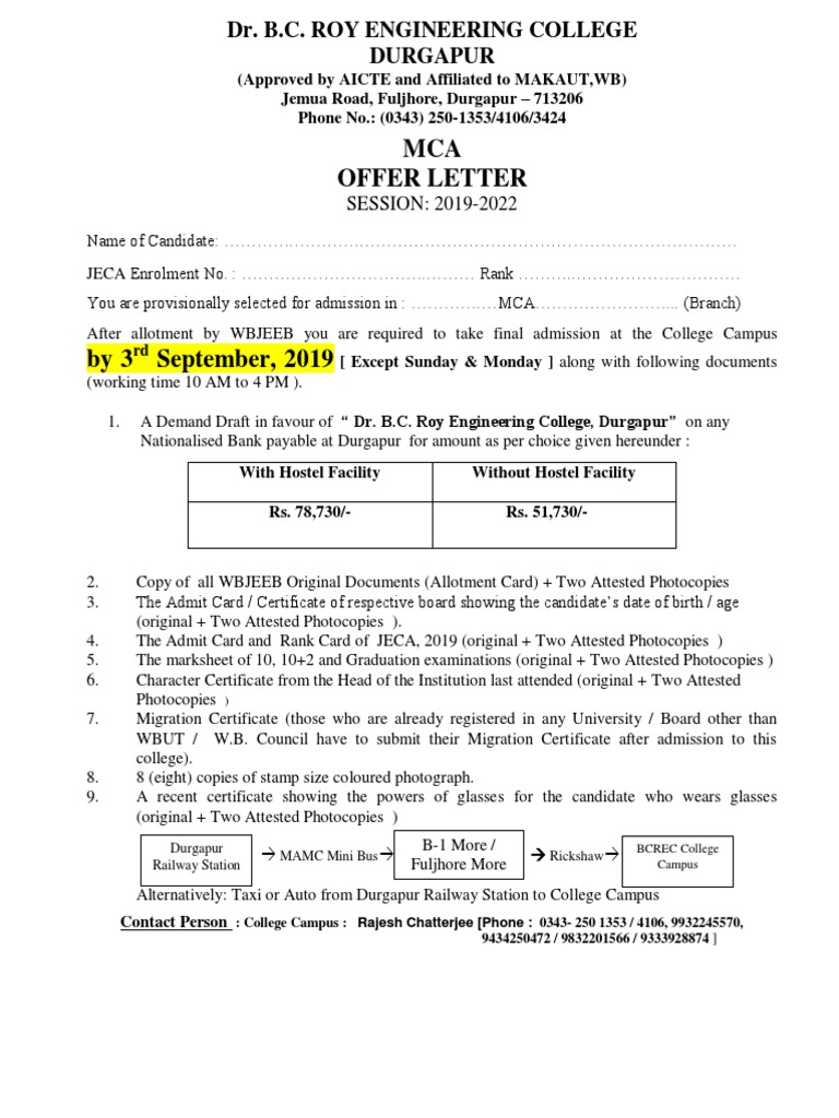 OfferLetter MCA | PDF