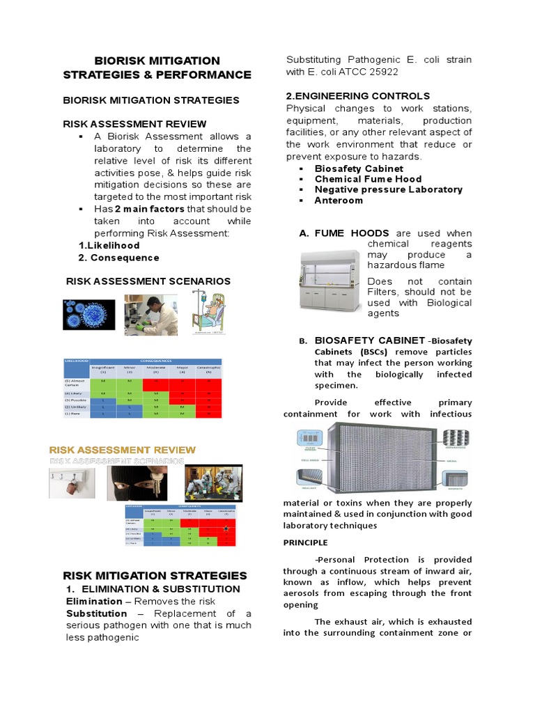 Biorisk Mitigation Strategies | PDF | Sterilization (Microbiology ...