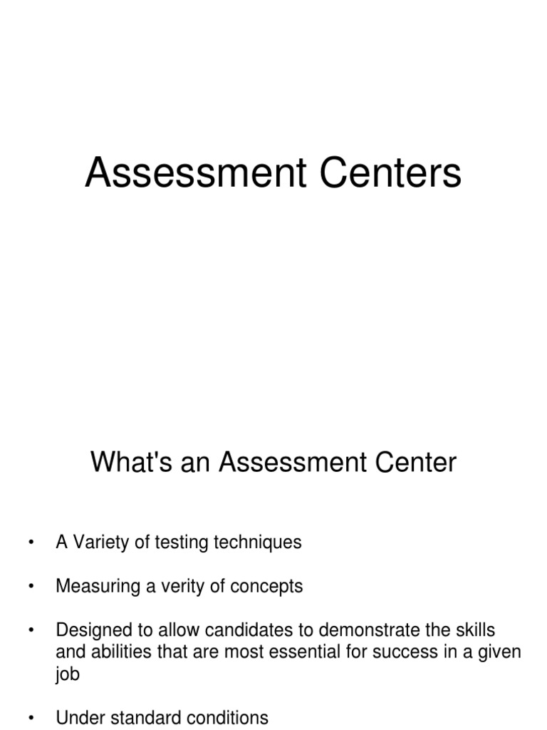 Assessment Center | PDF | Simulation | Decision Making