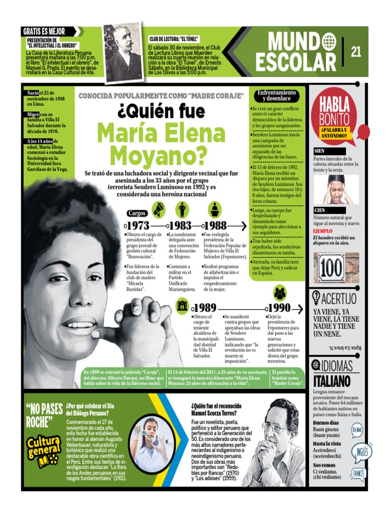Quién Fue María Elena Moyano | PDF