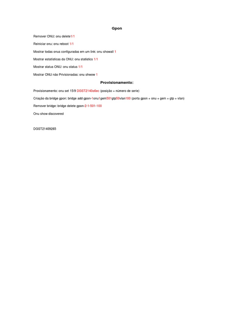 Comandos Básicos Digistar | PDF