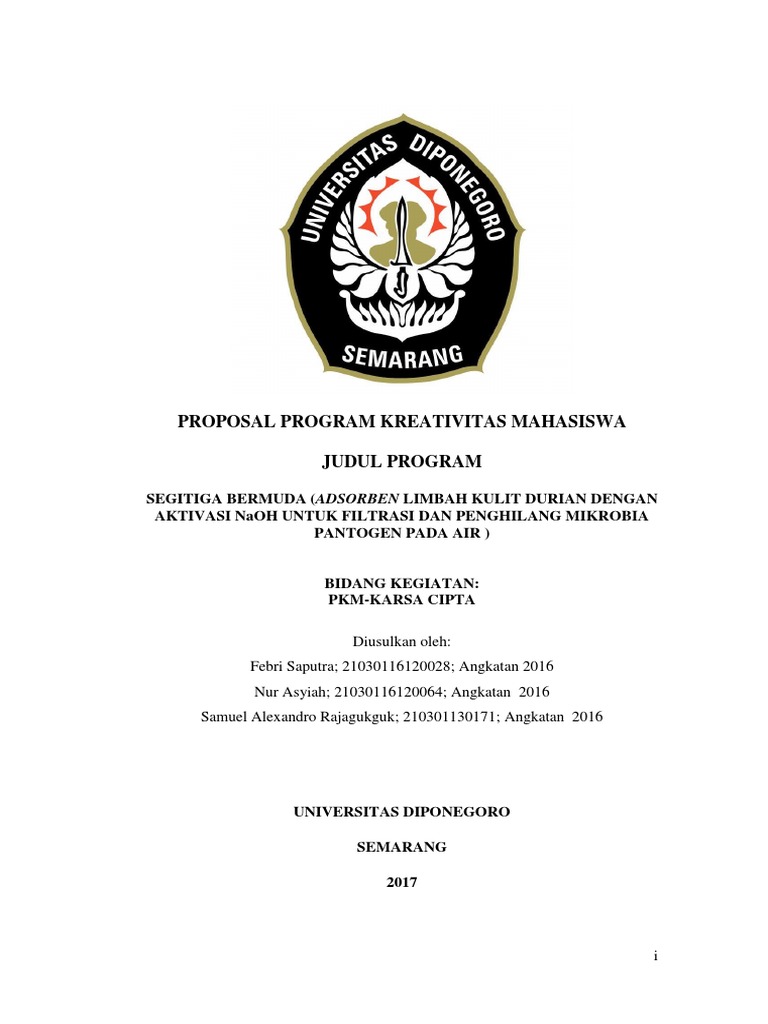 Segitiga Bermuda (Adsorben Limbah Kulit Durian Dengan Aktivasi Naoh ...