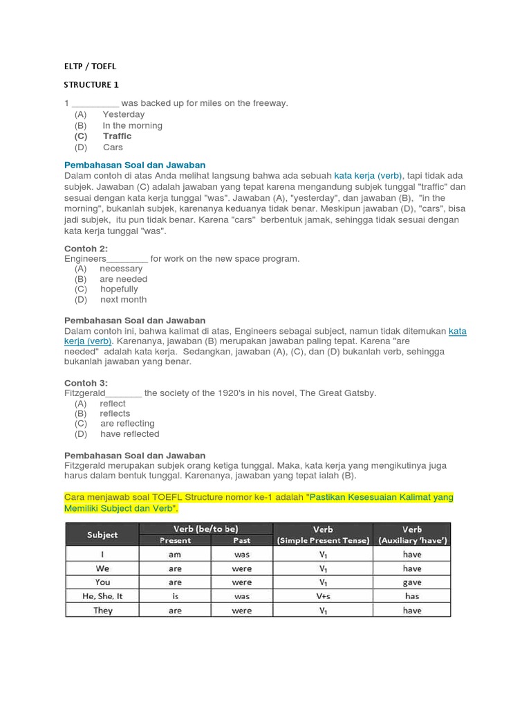 Contoh Soal Elpt | PDF