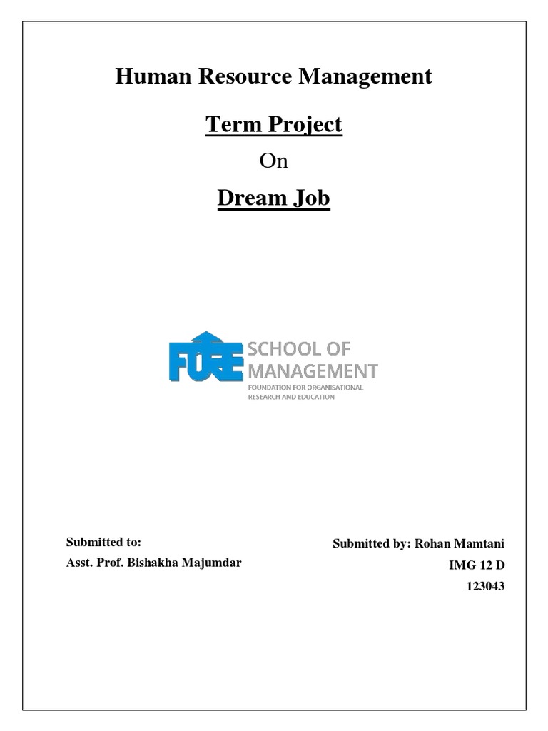 HRM Term Project - 123043 | PDF | Competence (Human Resources) | Human ...