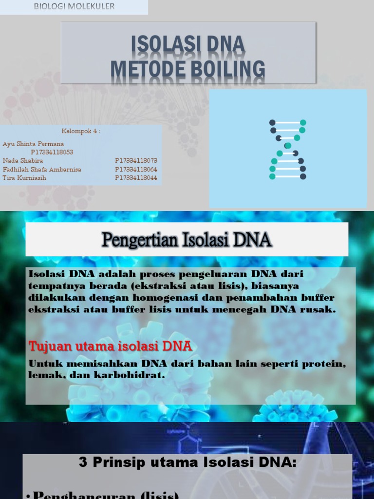 Isolasi DNA Metode Boiling Kel.4 | PDF
