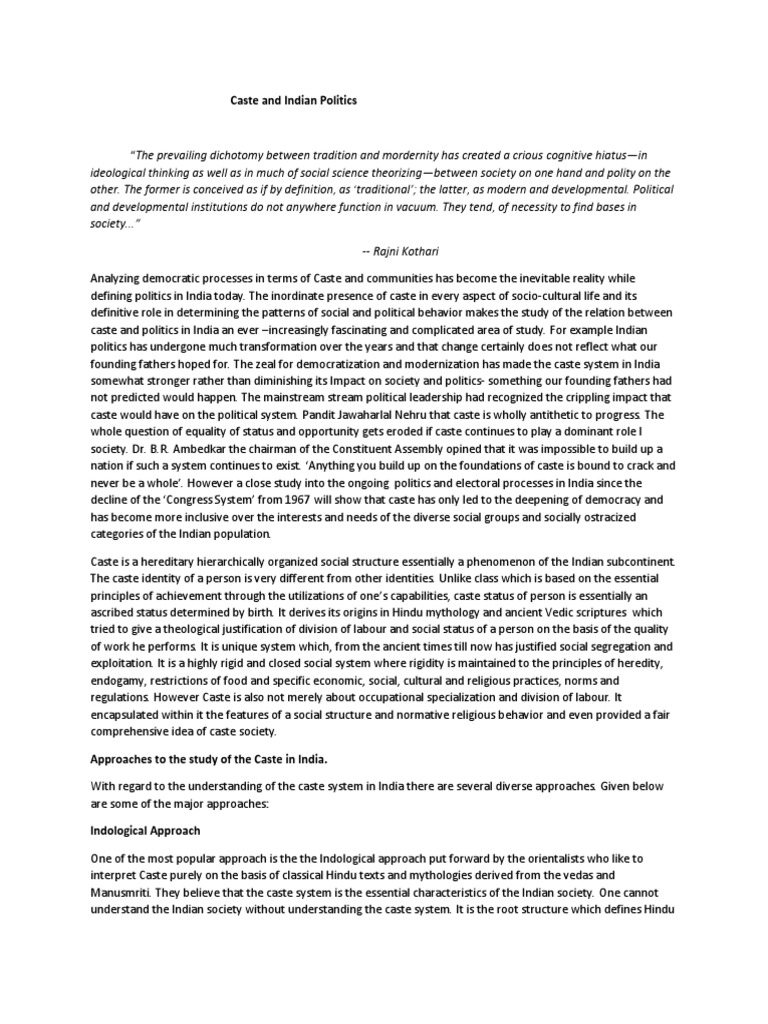 Caste and Politics in India: Understanding the Complex Relationship ...