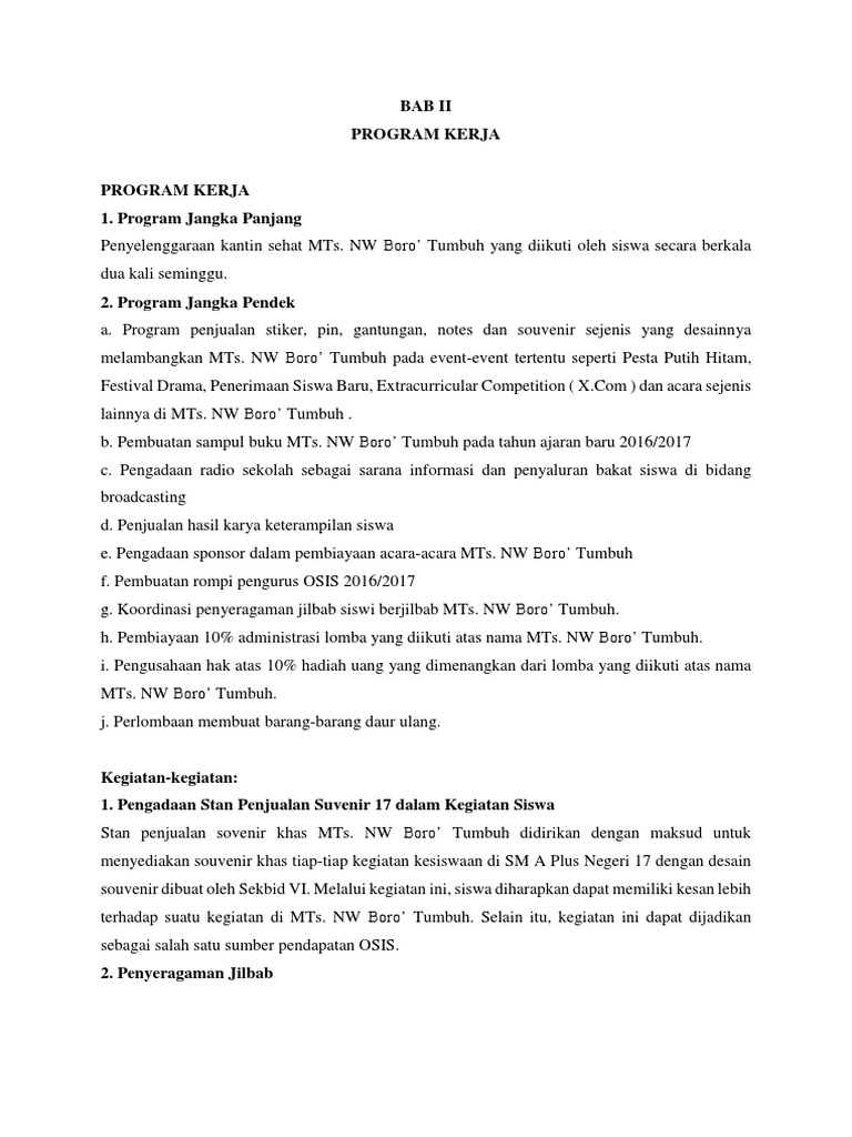 Bab Ii Proker Osim | PDF