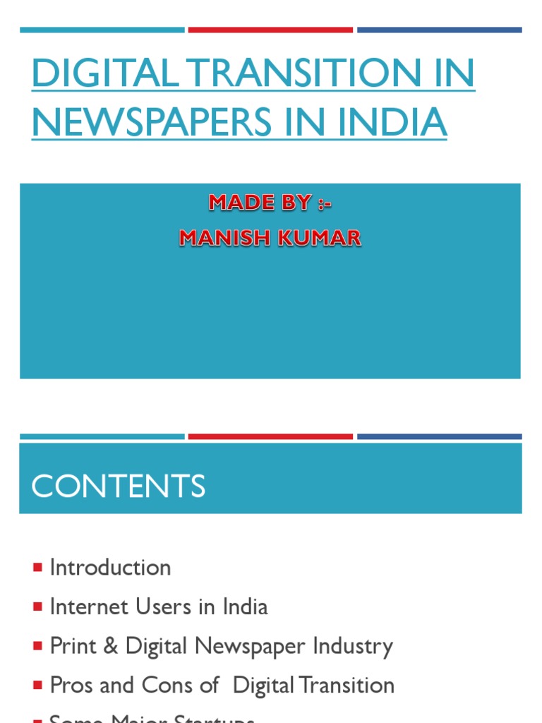 Digital Transition in Newspapers in India | PDF | Finance & Money ...