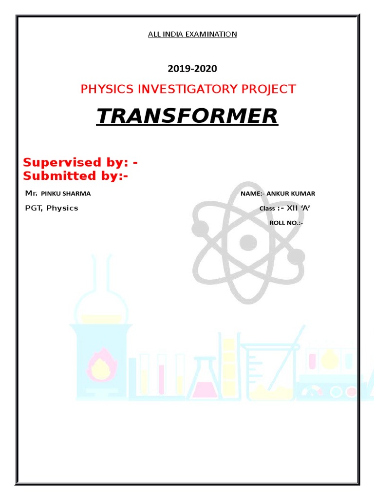 Physics Project Class 12 | PDF | Transformer | Inductor