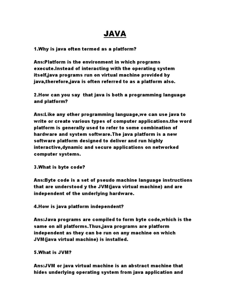 3 Java | PDF | Java Virtual Machine | Java (Software Platform)