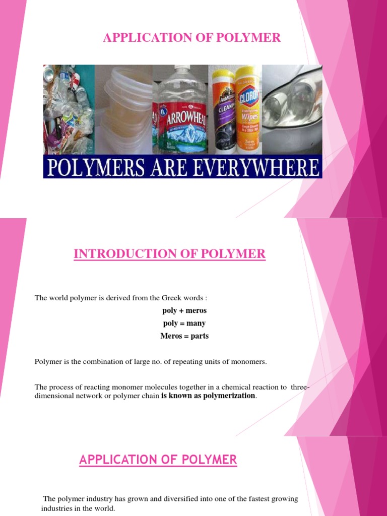 Application of Polymers | PDF | Polymers | Plastic