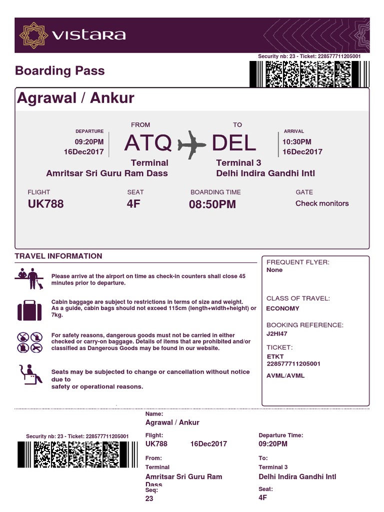 Boardingpass PDF | PDF | Baggage | Airport