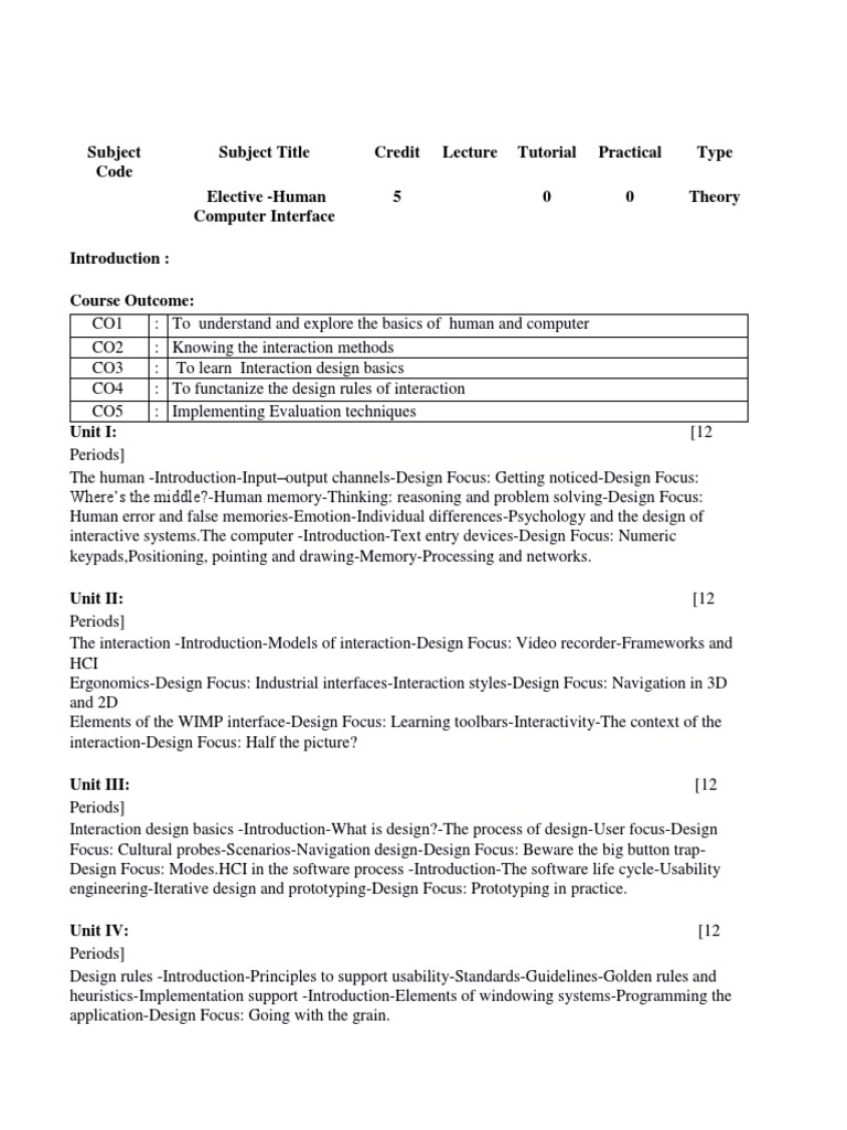 Human Computer Interface | PDF | Human–Computer Interaction | User ...