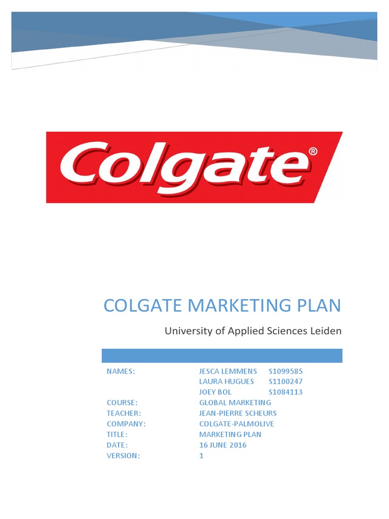 Colgate Marketing Plan PDF | PDF | Brand | Retail