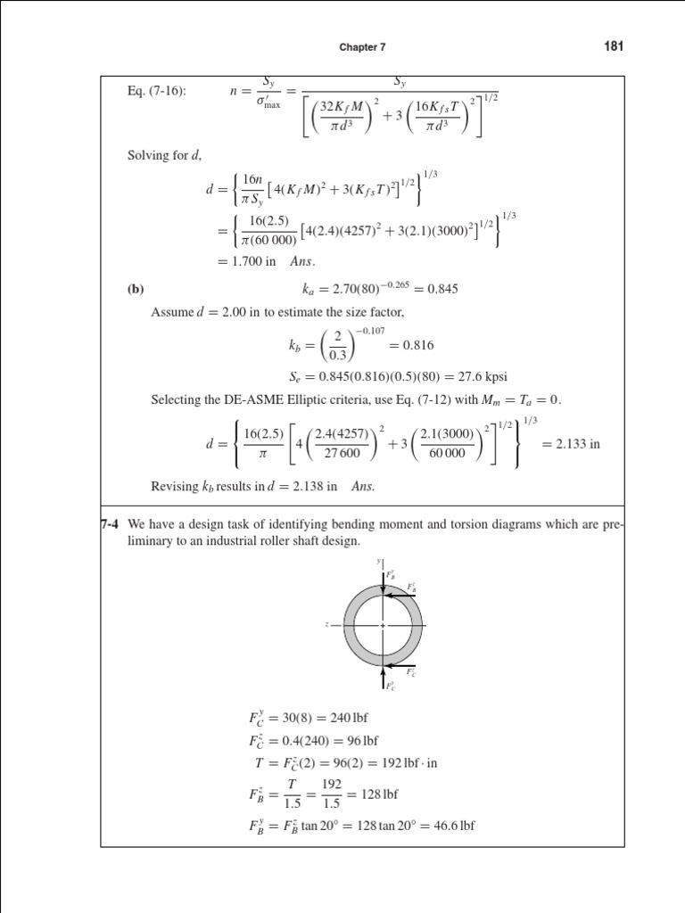 Ejercicios Diseño Mecanico Shigley | PDF | Force | Mechanical Engineering
