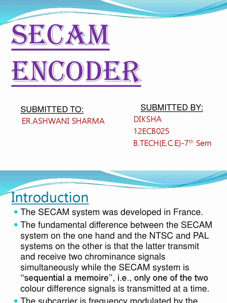 Secam Encoder | PDF | Frequency Modulation | Wireless