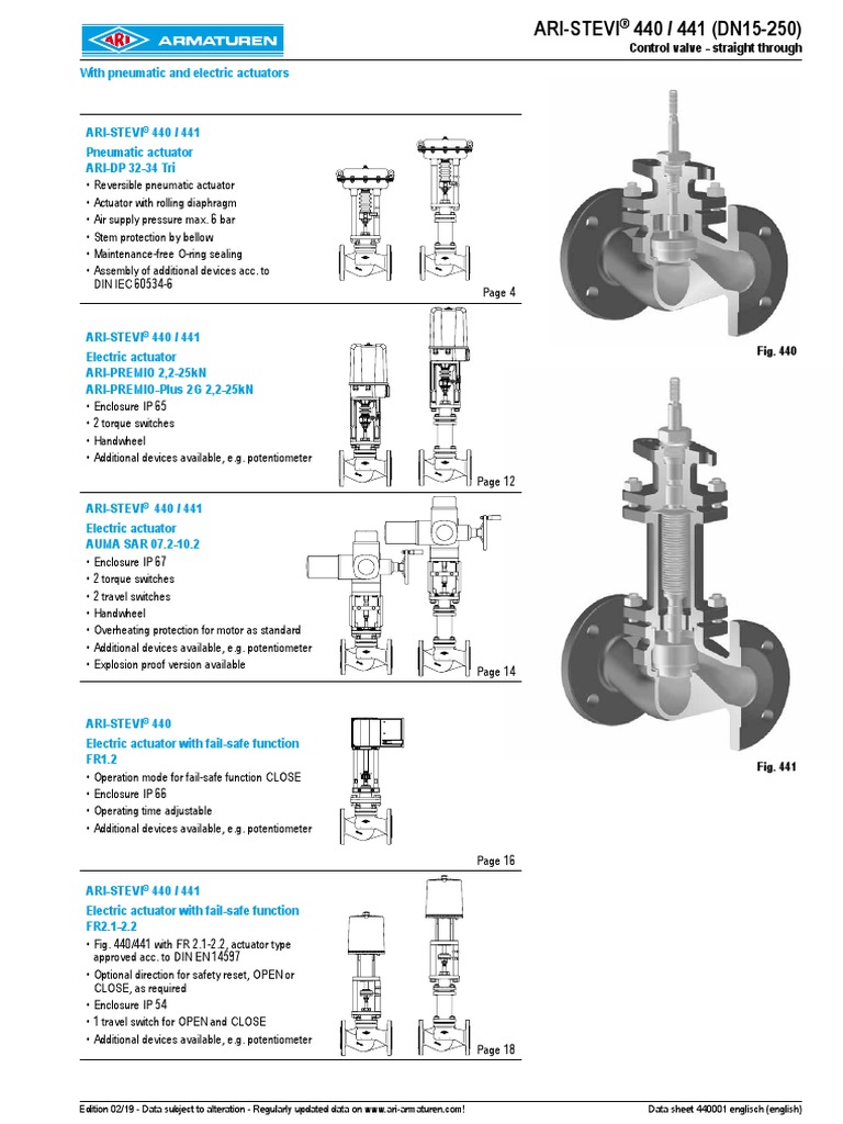 Armaturen Ari-Stevi - Globe Control Valve | PDF | Machines | Mechanical ...