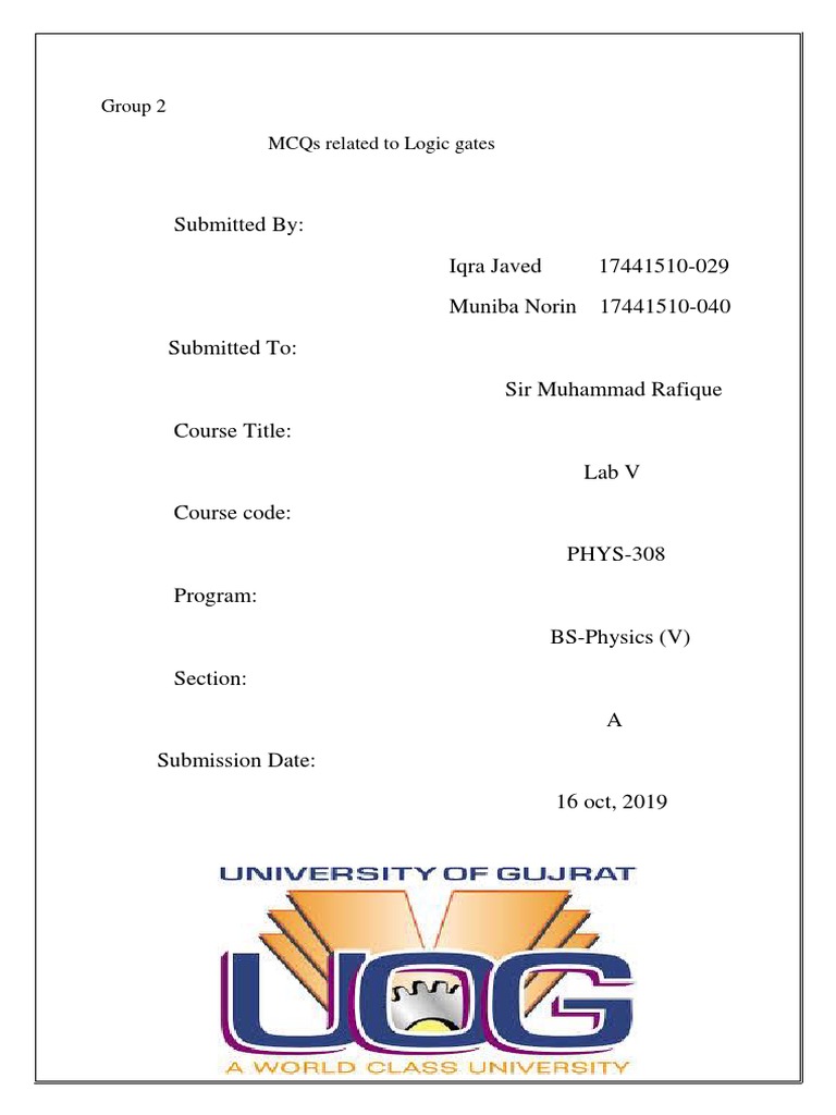 Logic Gates MCQs for Exam Preparation | PDF | Logic Gate | Boolean Algebra