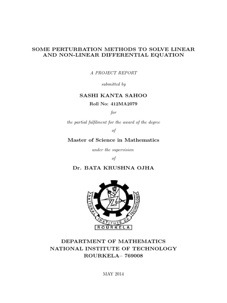 Perturbation Method | PDF | Perturbation Theory (Quantum Mechanics ...