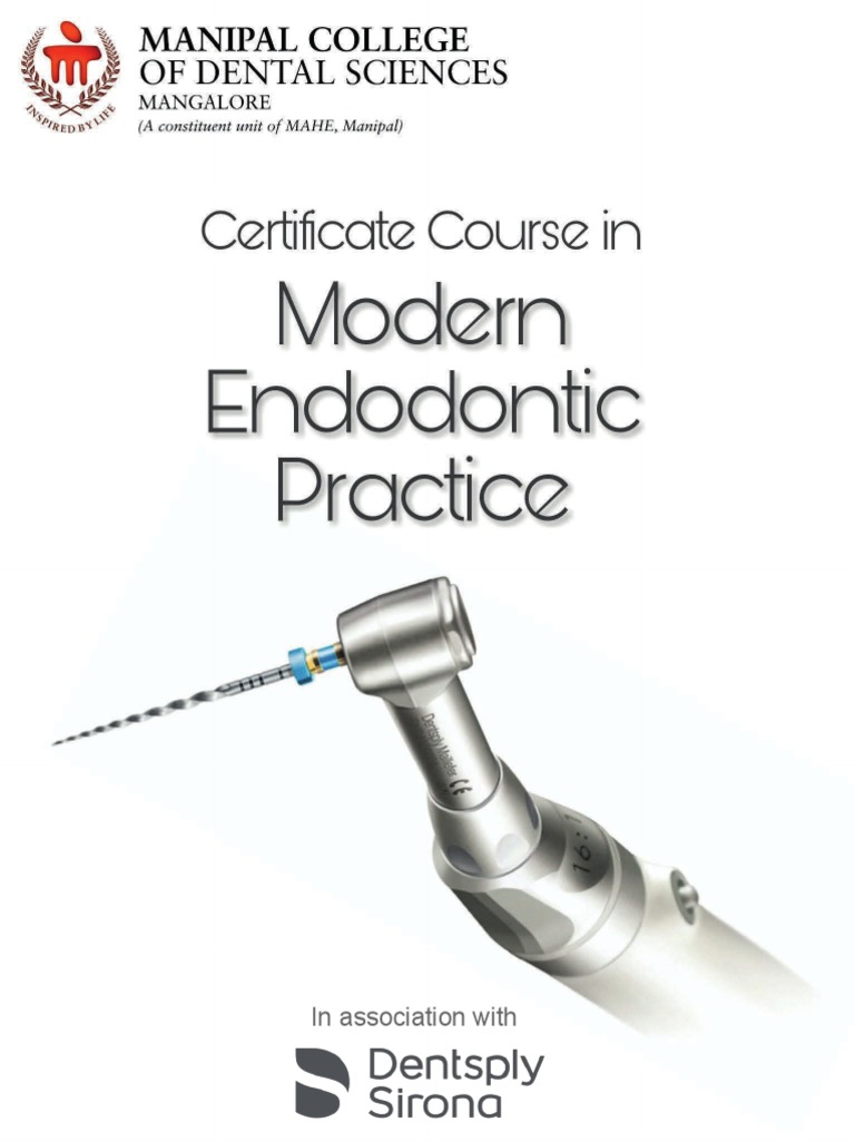 Modern Endodontic Practice Certificate Course | PDF | Dentistry ...