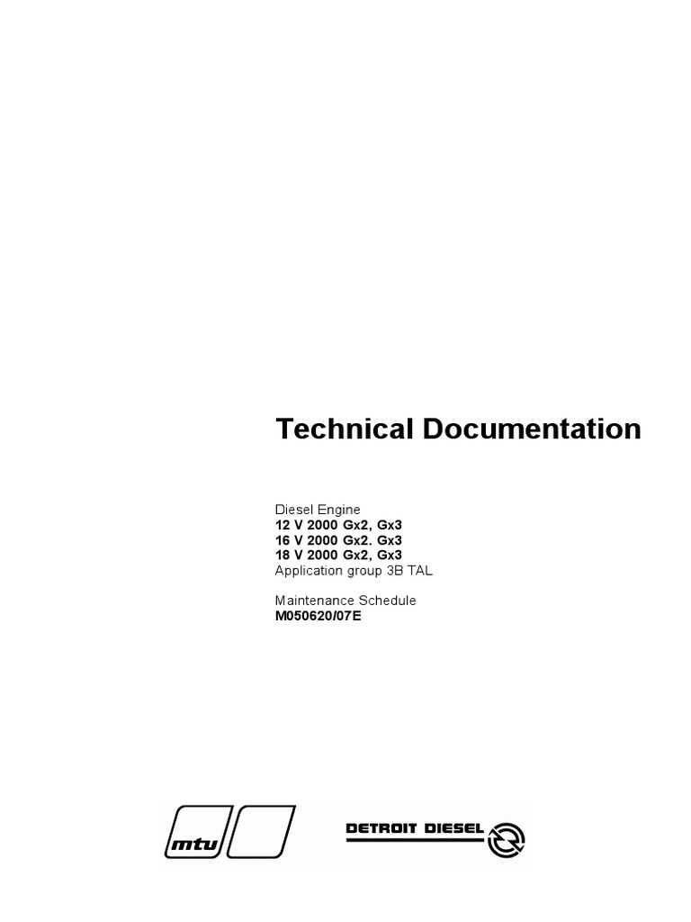 Manual Mtu Series 2000 | PDF | Fuel Injection | Motor Oil