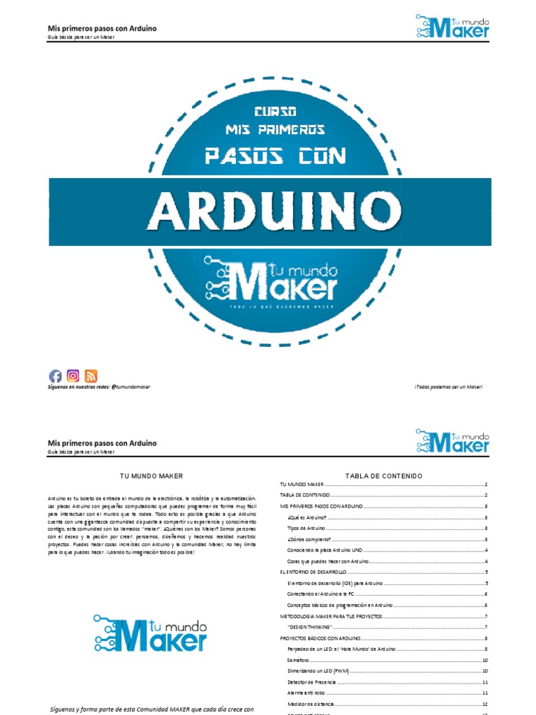 Mis Primeros Pasos Con Arduino. Guia Basica para Ser Un Maker | PDF ...