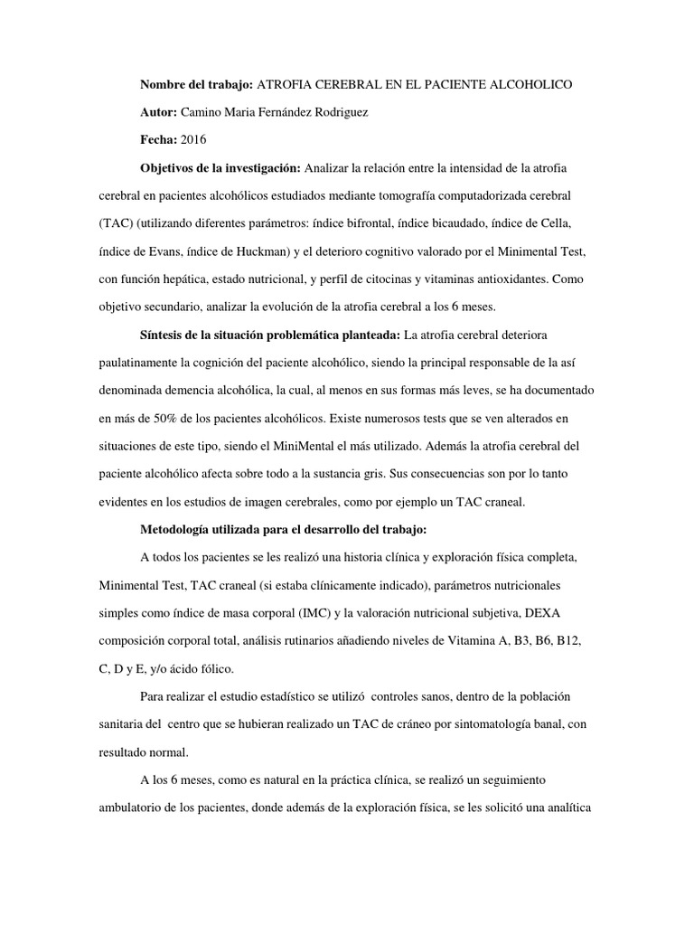 Síndrome Wernicke Korsakoff | PDF | Ct Scan | Cerebro