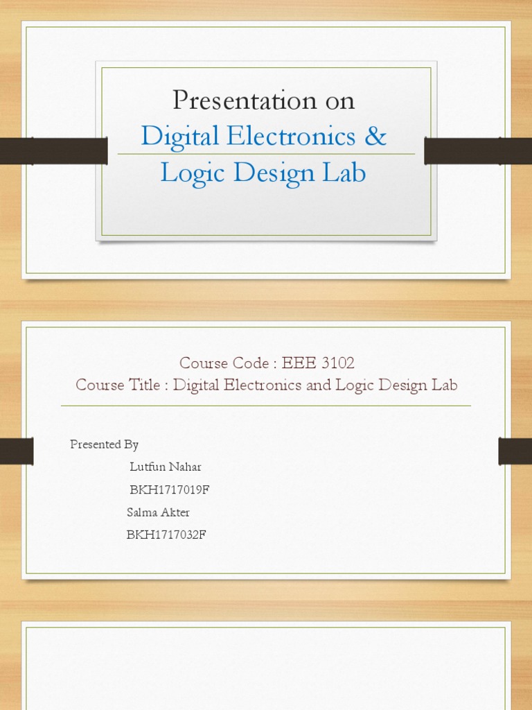 Presentation On DELD Final | PDF | Binary Coded Decimal | Electromagnetism