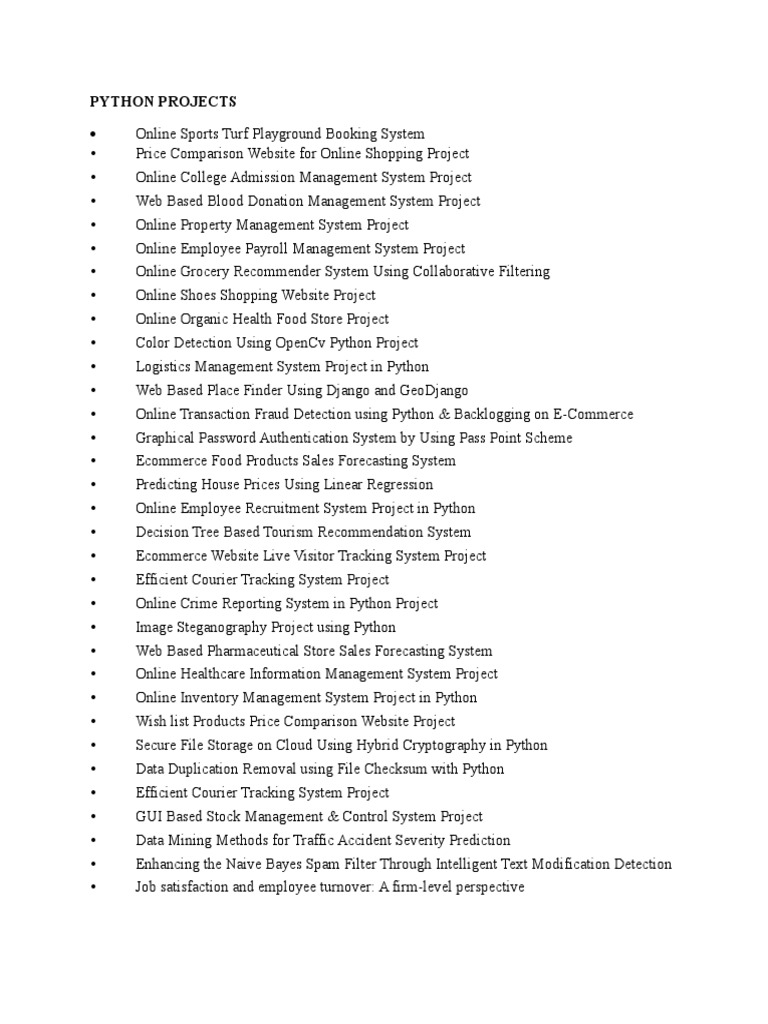 Python Projects | PDF
