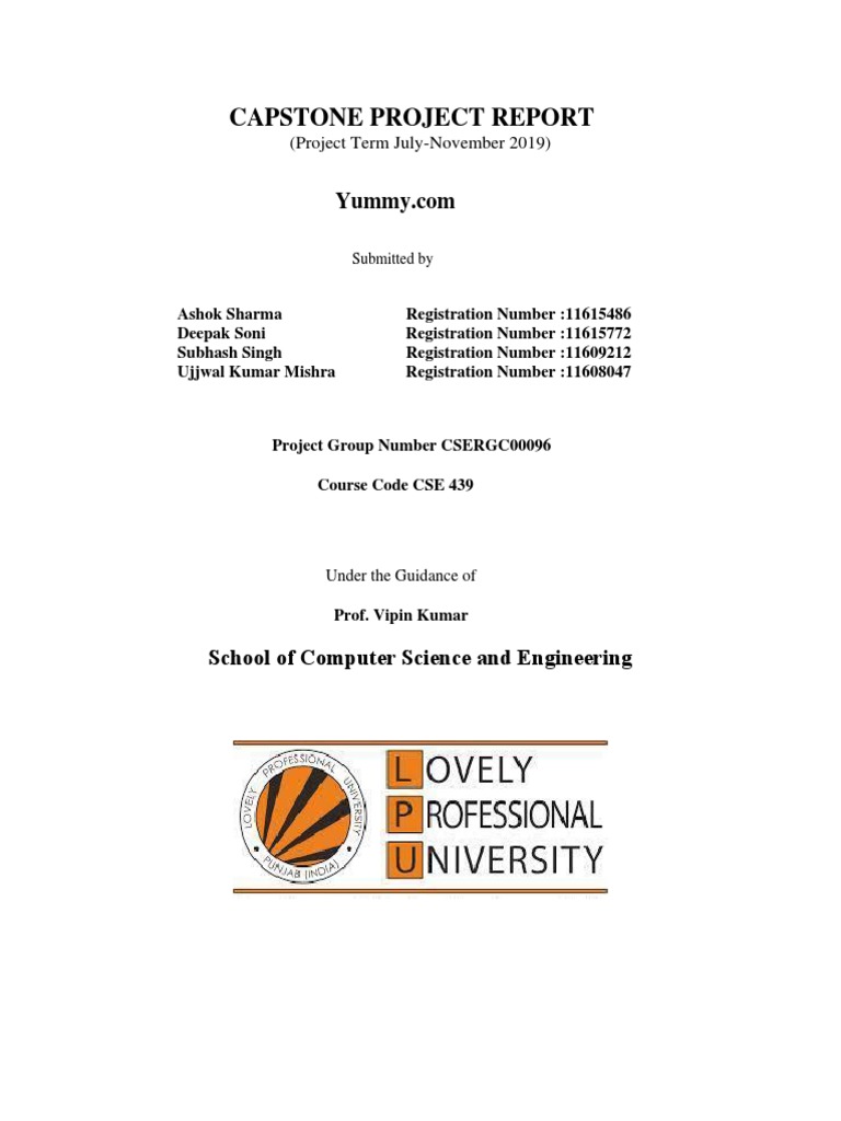 Capstone Project Report | Download Free PDF | Software Testing ...