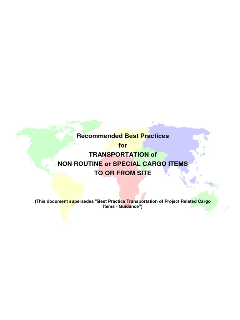 Best Practices for Special Cargo Transport | PDF | Cargo | Transport