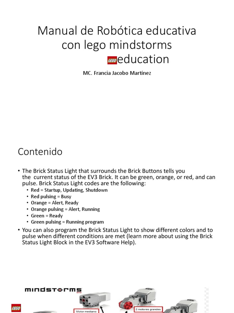 Manual de Robótica Educativa Con Lego Mindstorms | PDF | Color | Sensor
