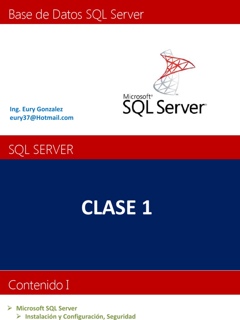 Introduccion A Base de Datos 1 | PDF | Servidor SQL de Microsoft | SQL
