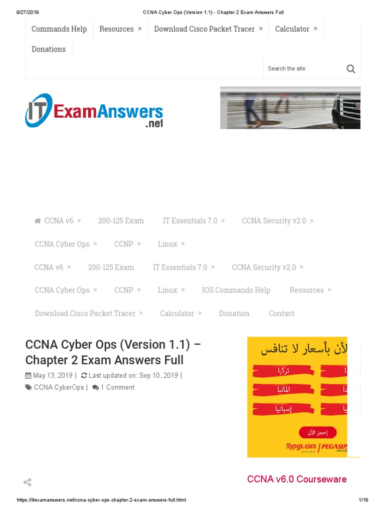 CCNA Cyber Ops (Version 1.1) - Chapter 2 Exam Answers Full | PDF ...